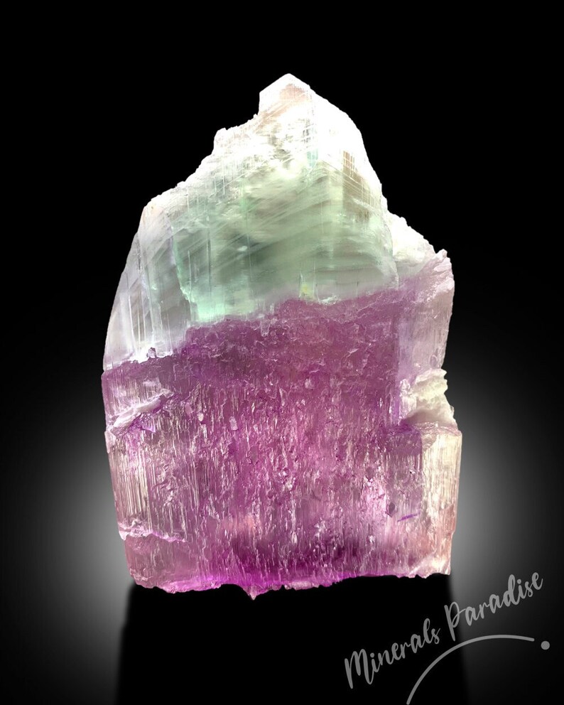 Bi-color Kunzite Crystal With Phantom, Natural Kunzite, Kunzite Stone ...
