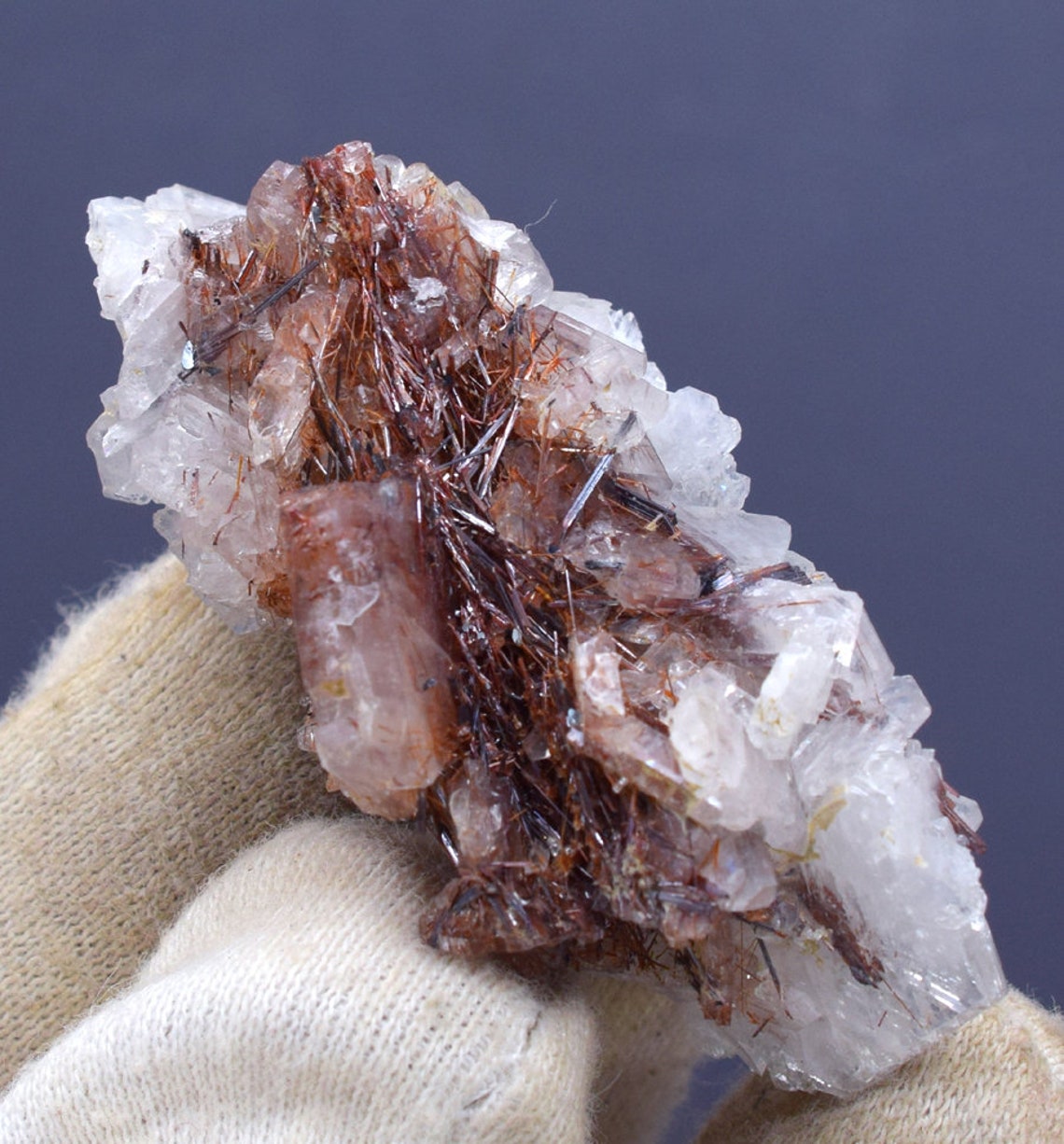 Rutile Crystals Red Rutile Specimen with Barite Rare | Etsy