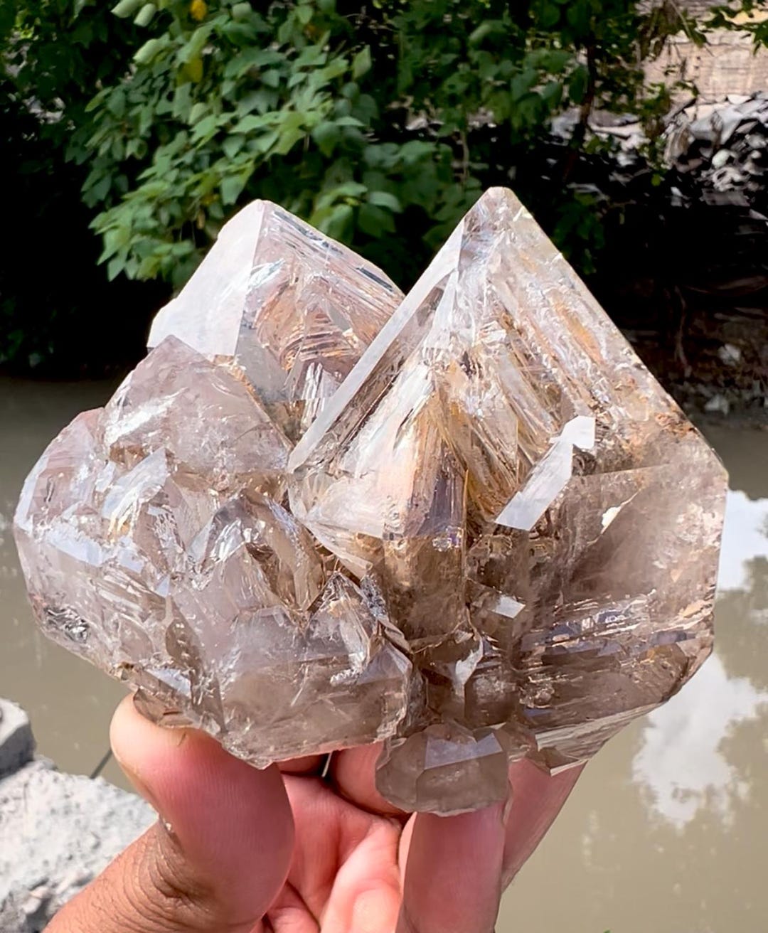 Skeletal Window Quartz With Clay Inclusions From Paprok Afghanistan ...