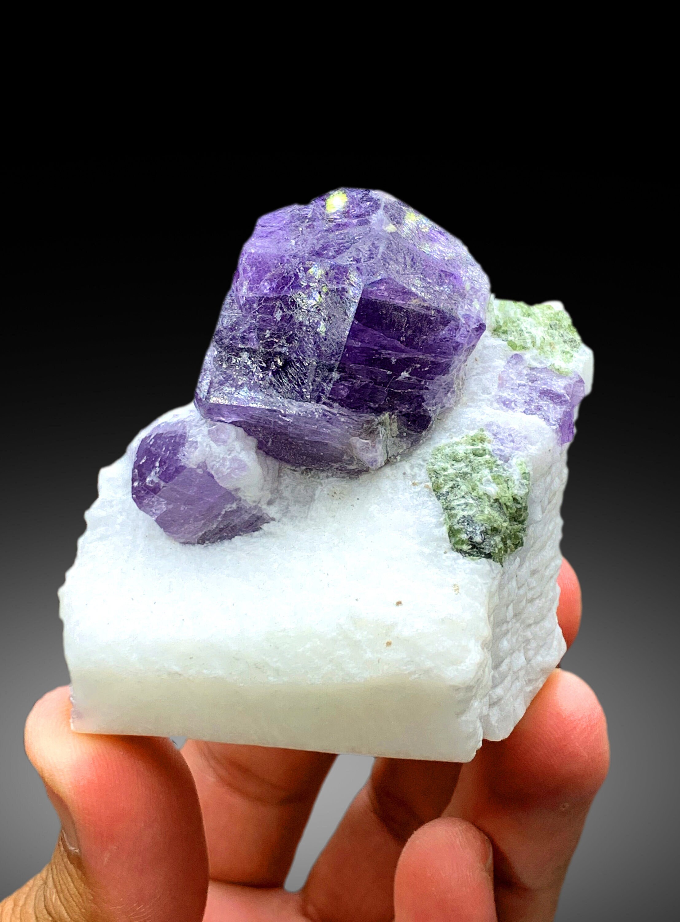 Purple Color Scapolite on Matrix, Scapolite Crystals, Scapolite ...