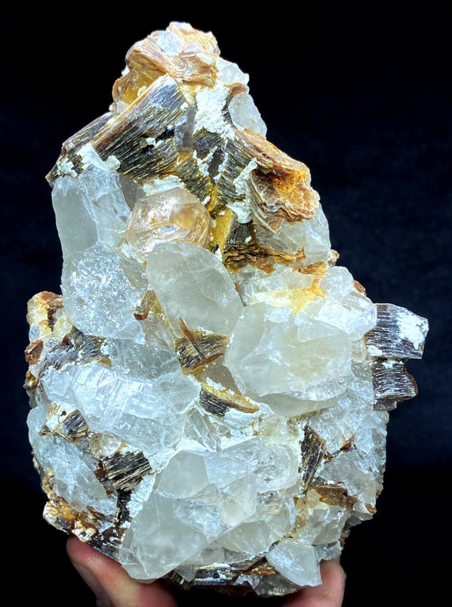 Natural Topaz With Quartz Crystals and Mica Mineral Specimen - Etsy