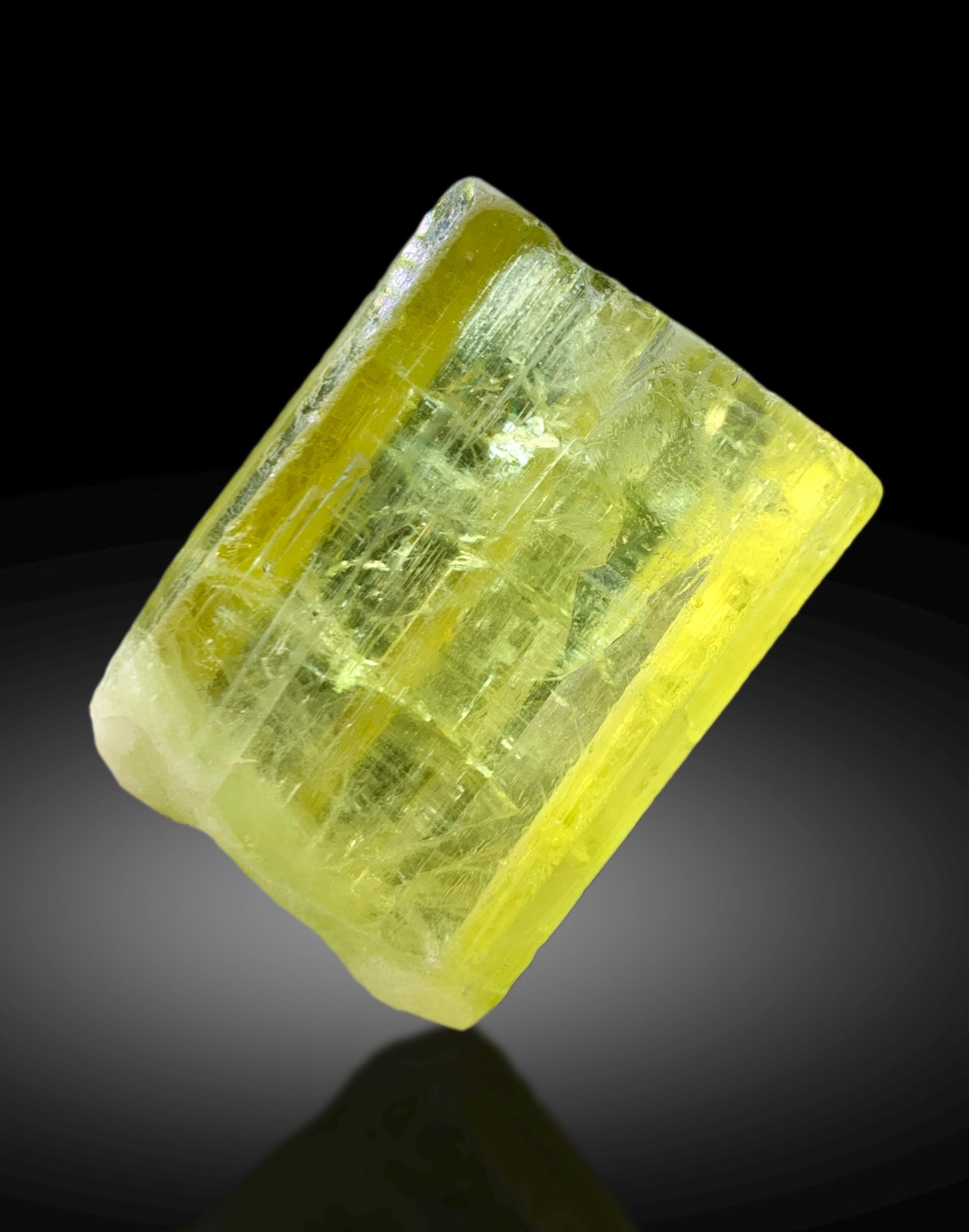 Transparent Yellow Heliodor Beryl Crystal, Raw Mineral Specimen ...