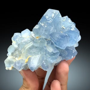 Natural Blue Color Celestine Cluster, Celestine Bunch, Fine Mineral ...