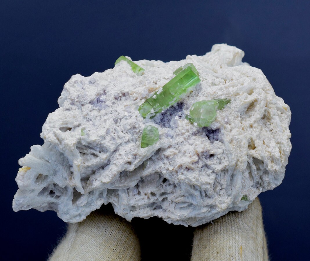 Tourmaline Crystals on Feldspar Specimen From Paprock Afghanistan - 180 ...