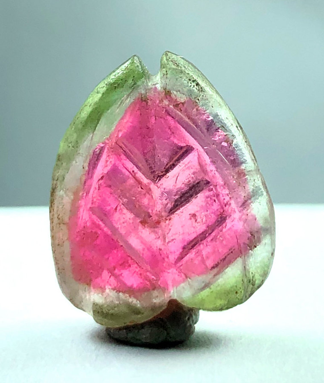 Watermelon Tourmaline Polished Carving Slice 6.25 Carat - Etsy
