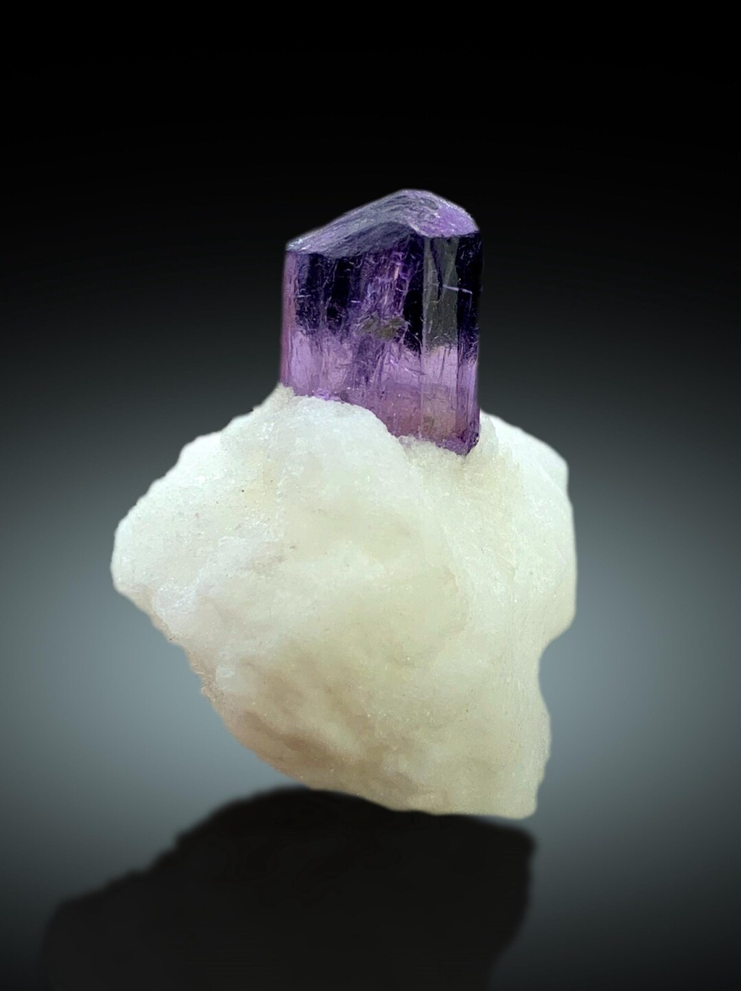 Purple Color Scapolite Crystal on Marble, Scapolite Specimen, Raw ...