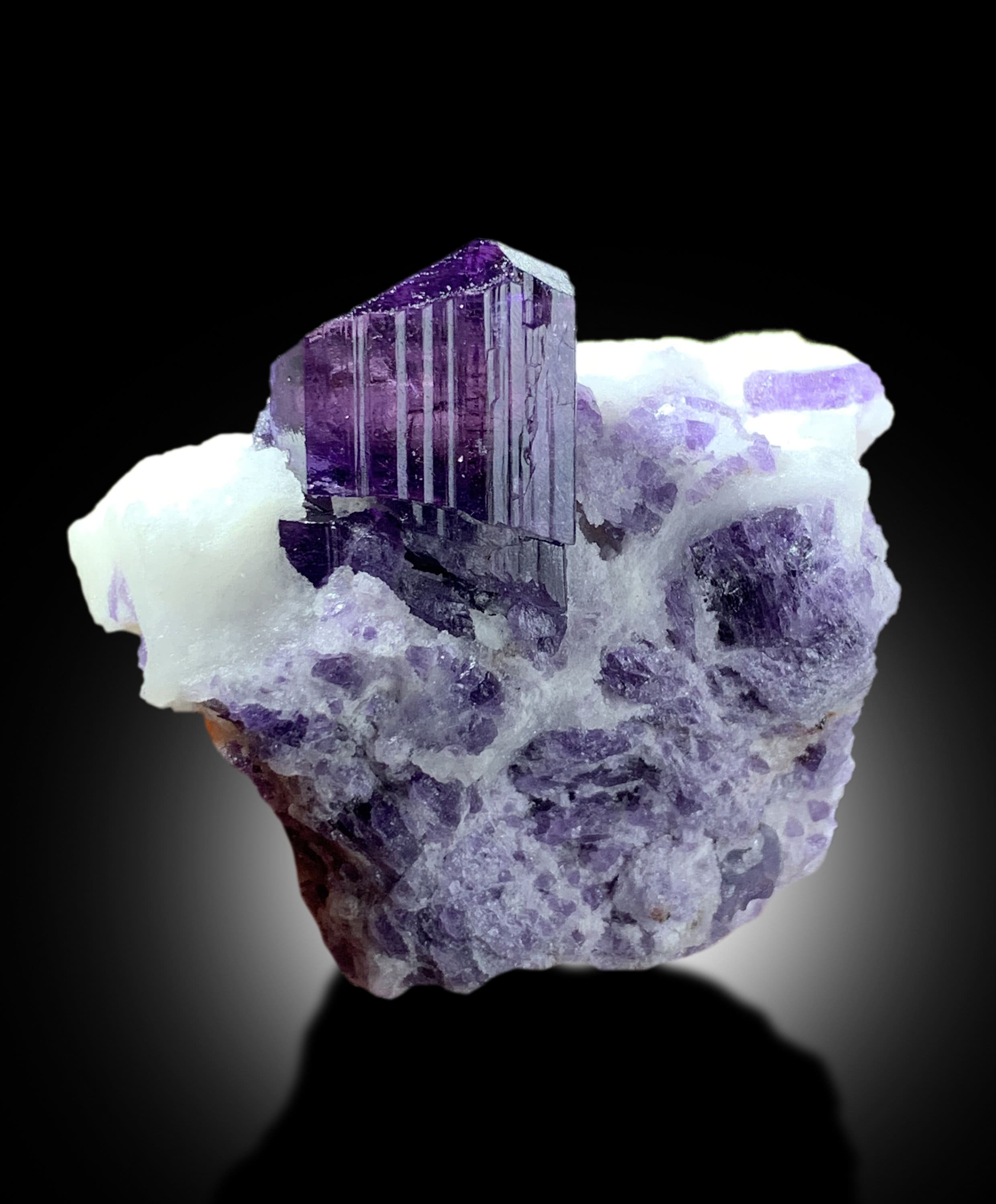 Natural Terminated Purple Color Scapolite on Matrix Mineral Specimen ...