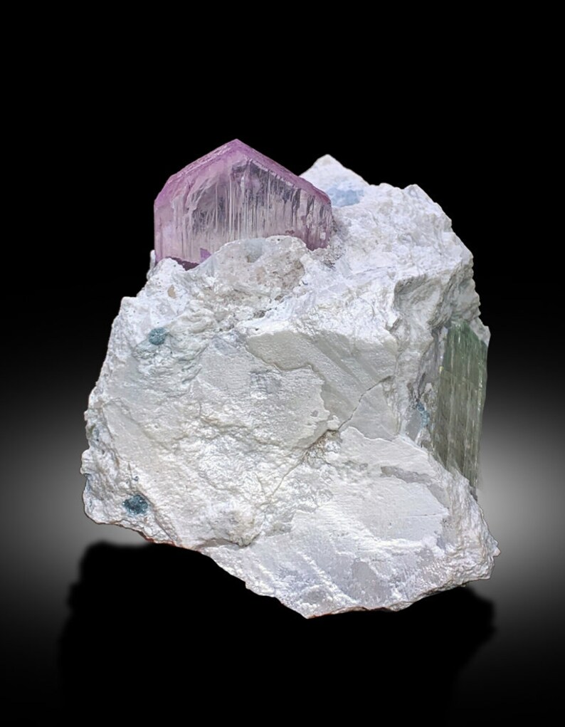 Pink Kunzite Specimen Pink Kunzite Crystal on Matrix Natural - Etsy