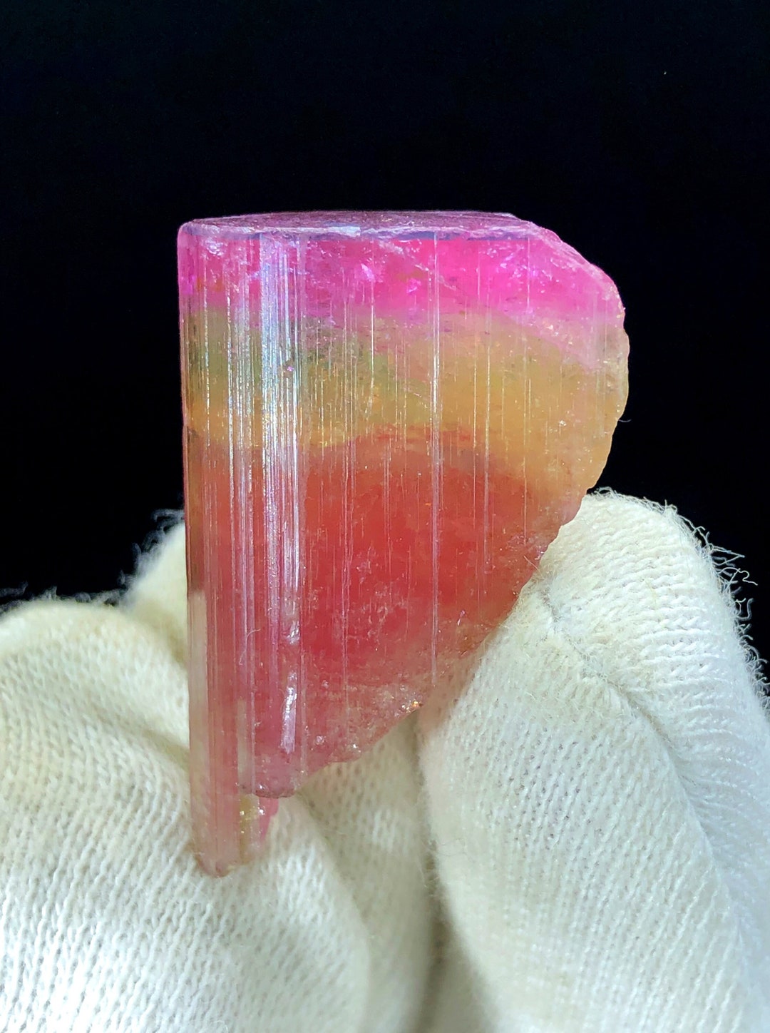 Natural Multicolor Tourmaline Crystal, Raw Mineral, Tourmaline Stone ...