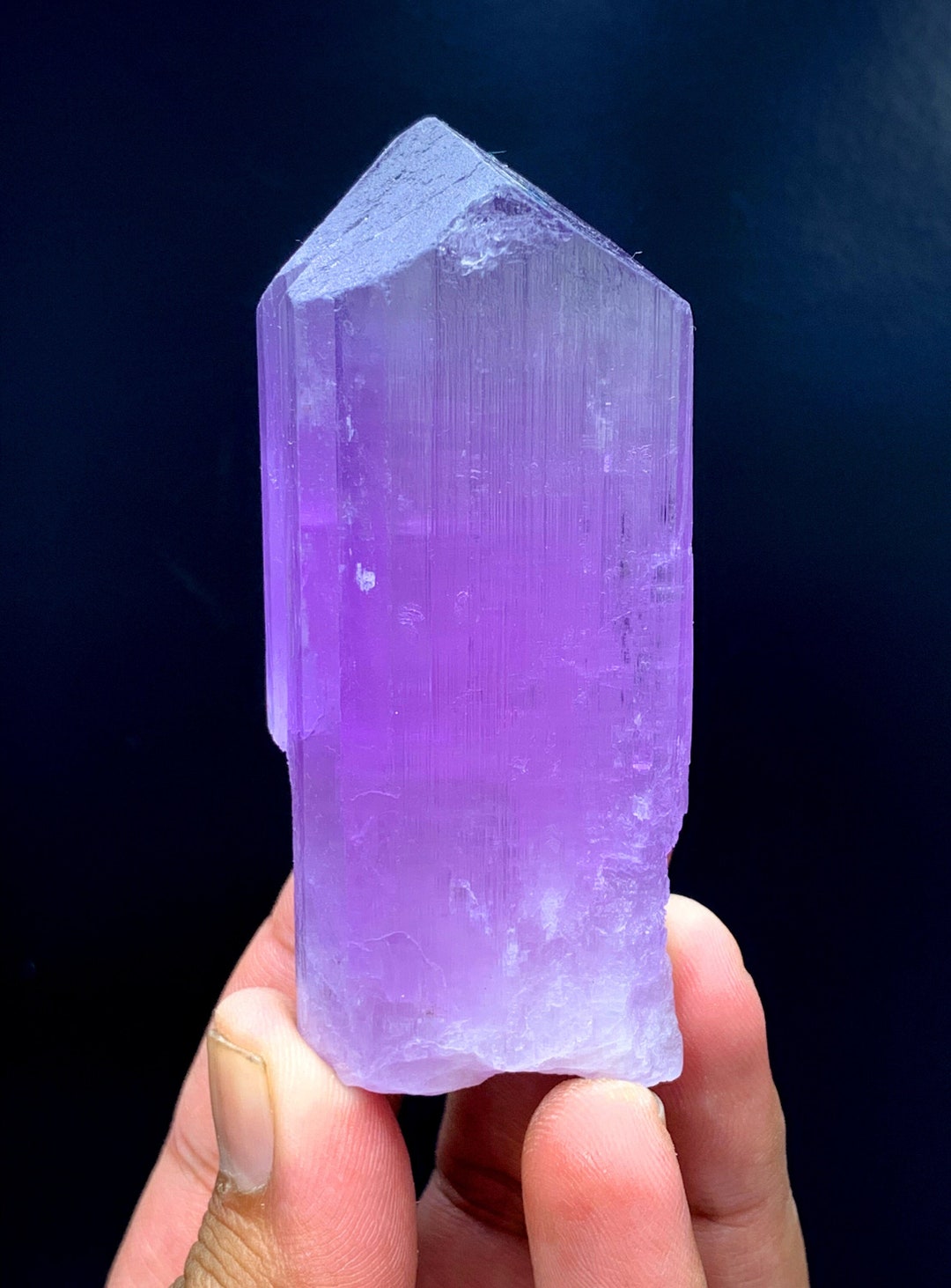 Pink Kunzite Crystal Specimen: V Shape Terminated Raw Gemstone (182 ...