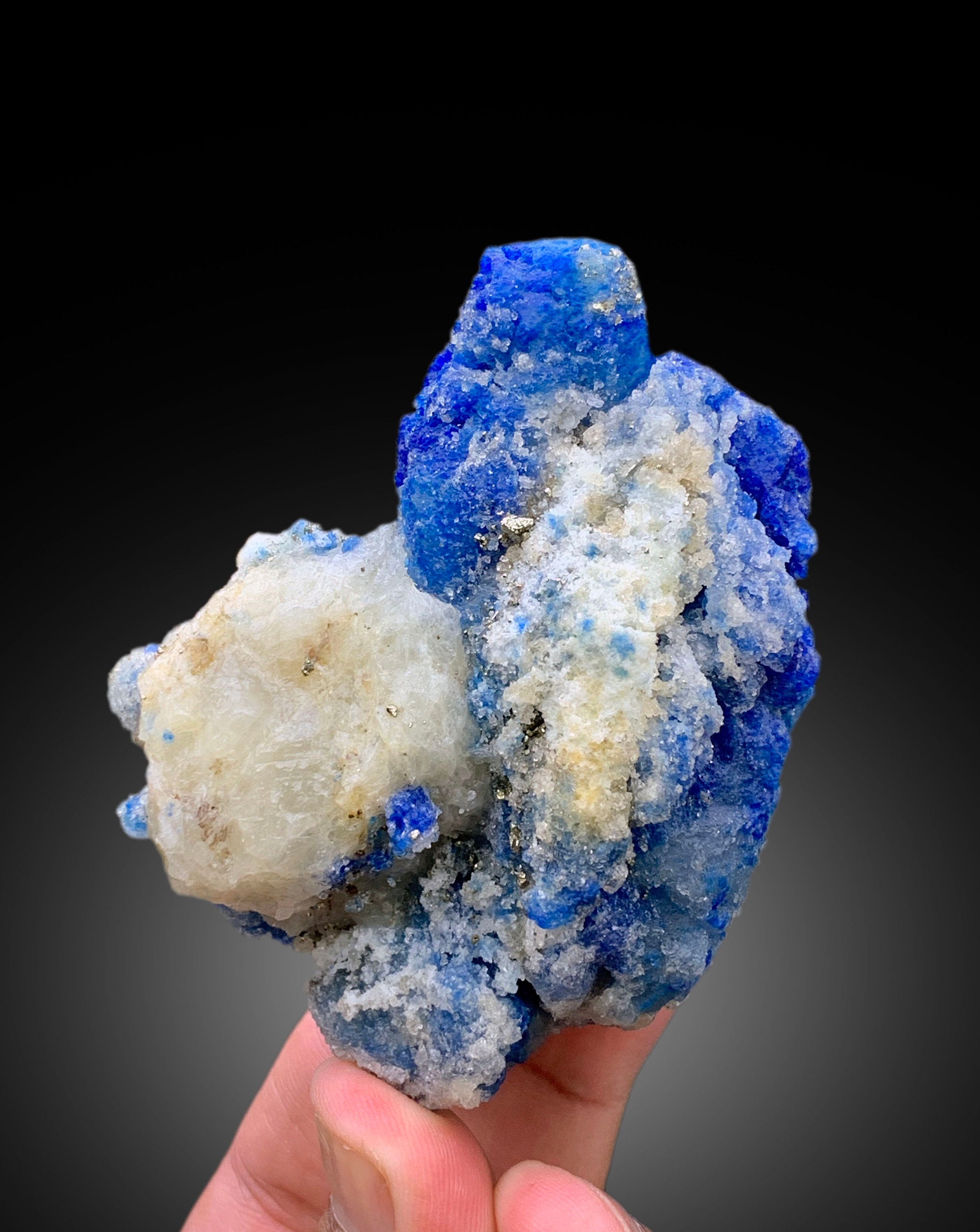 Ink Blue Rare Afghanite Specimen, Afghanite With Pyrite, Raw Mineral ...
