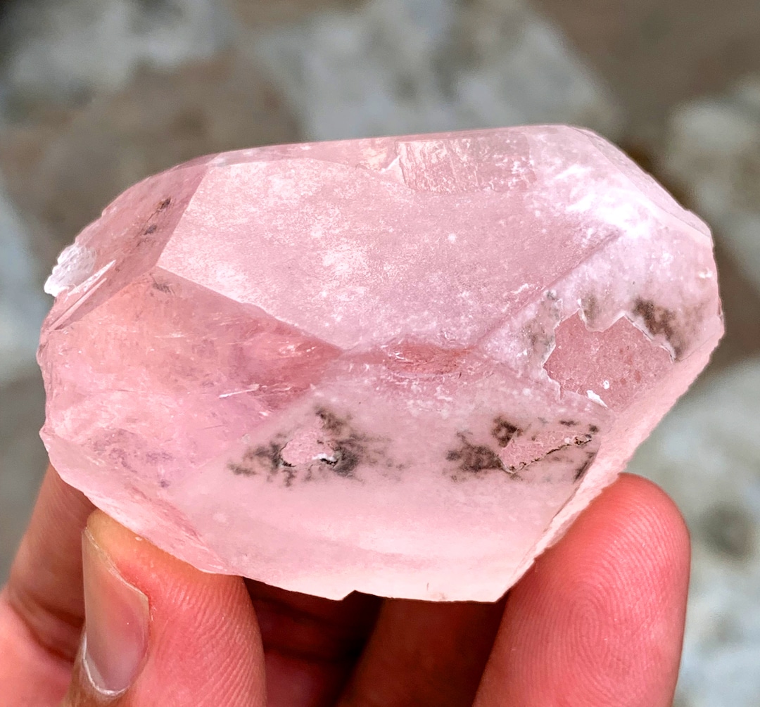 Natural Terminated Pink Color Morganite Crystal, Raw Mineral, Morganite ...