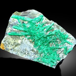 Natural Green Color Emerald Crystals on Matrix, Emerald Specimen ...