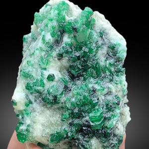 Lush Green Color Emerald Cluster on Matrix, Emerald Specimen, Fine ...