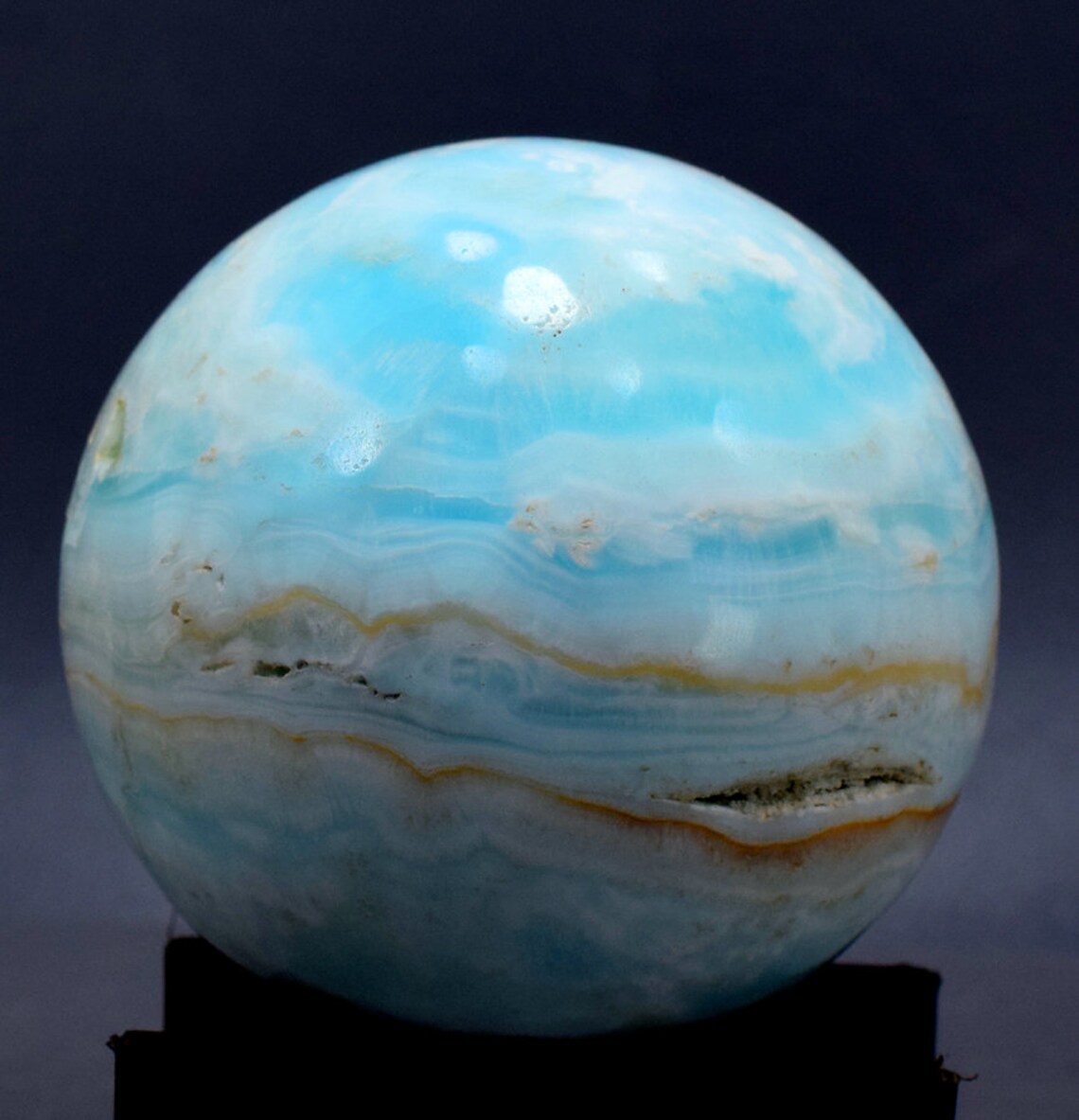 Carribean Calcite Sphere Ball Blue Calcite Gemstone Crystal - Etsy