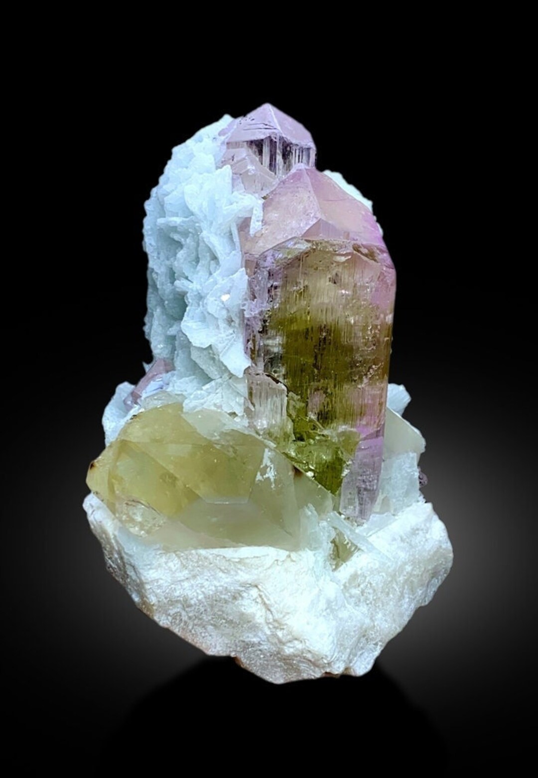 Kunzite Specimen With Quartz and Clevlandite Albite Bicolor - Etsy
