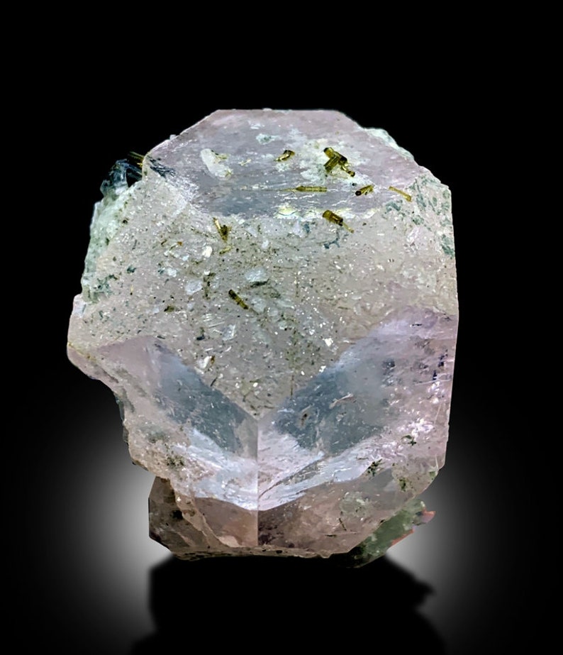 Aquamorganite Crystal, Green Tourmalines, Morganite Var Aquamarine ...