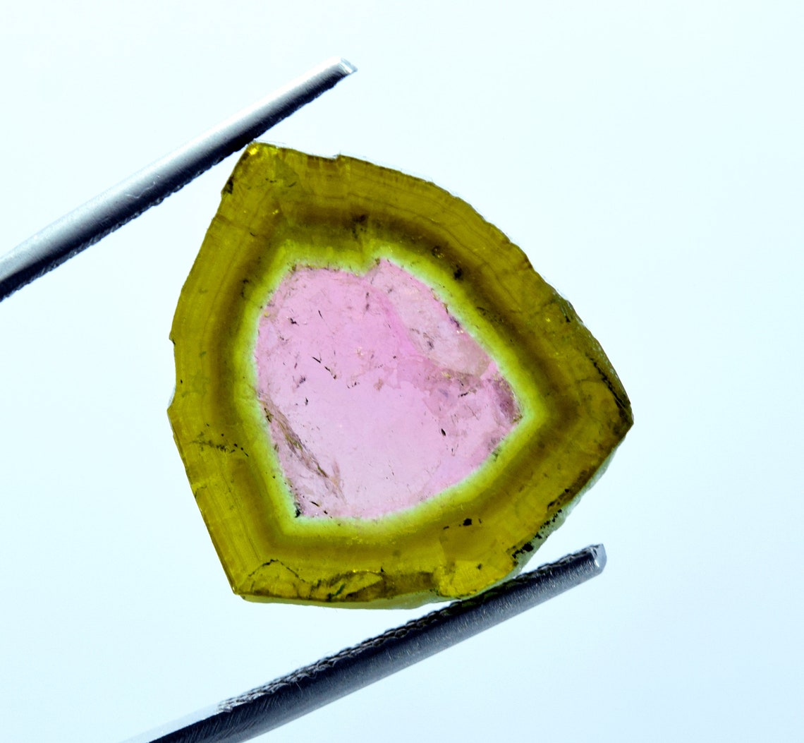 Watermelon Tourmaline Slice Tourmaline Polished Slice | Etsy