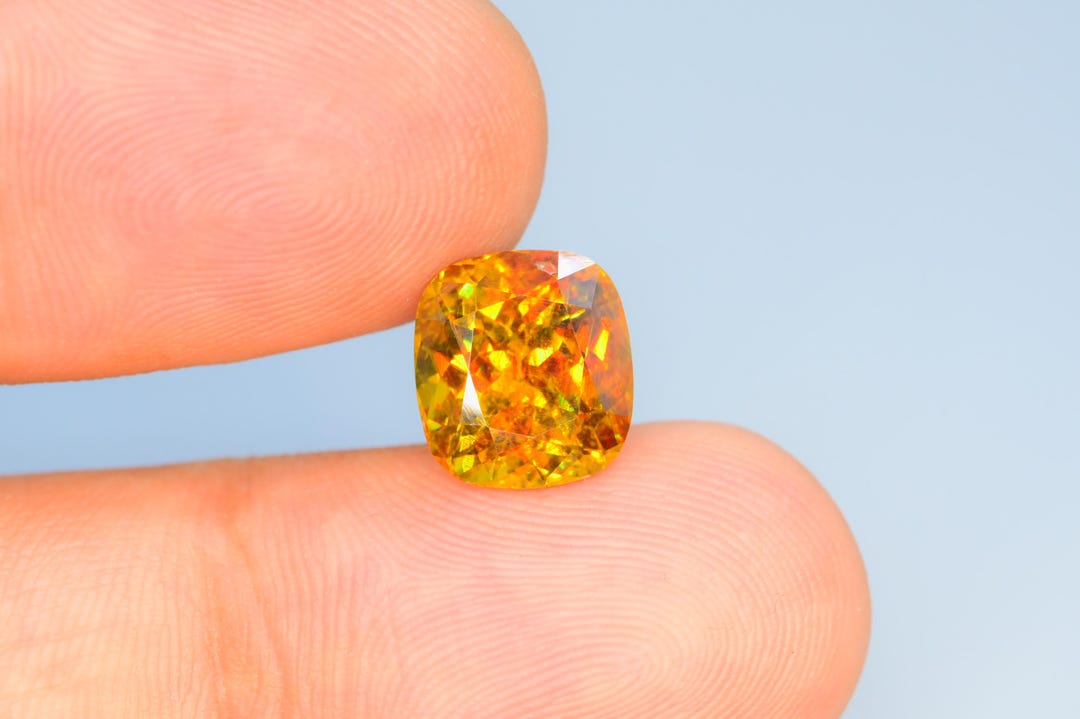 Sparkling Full Fire Sphene Titanite Gemstone With Strong Trichroism ...