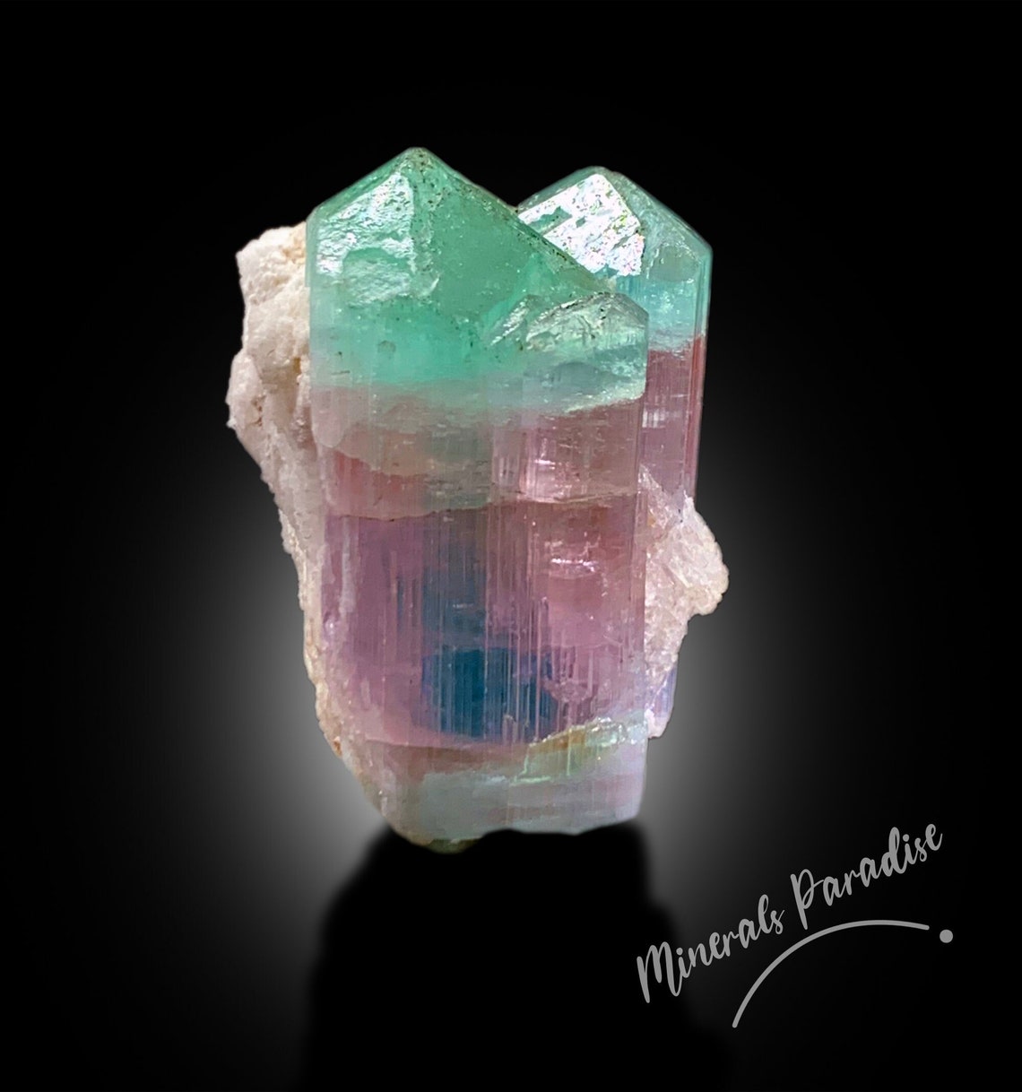 Tri-color Tourmaline Crystal, Fine Mineral Specimen, Afghanistan, 27 ...