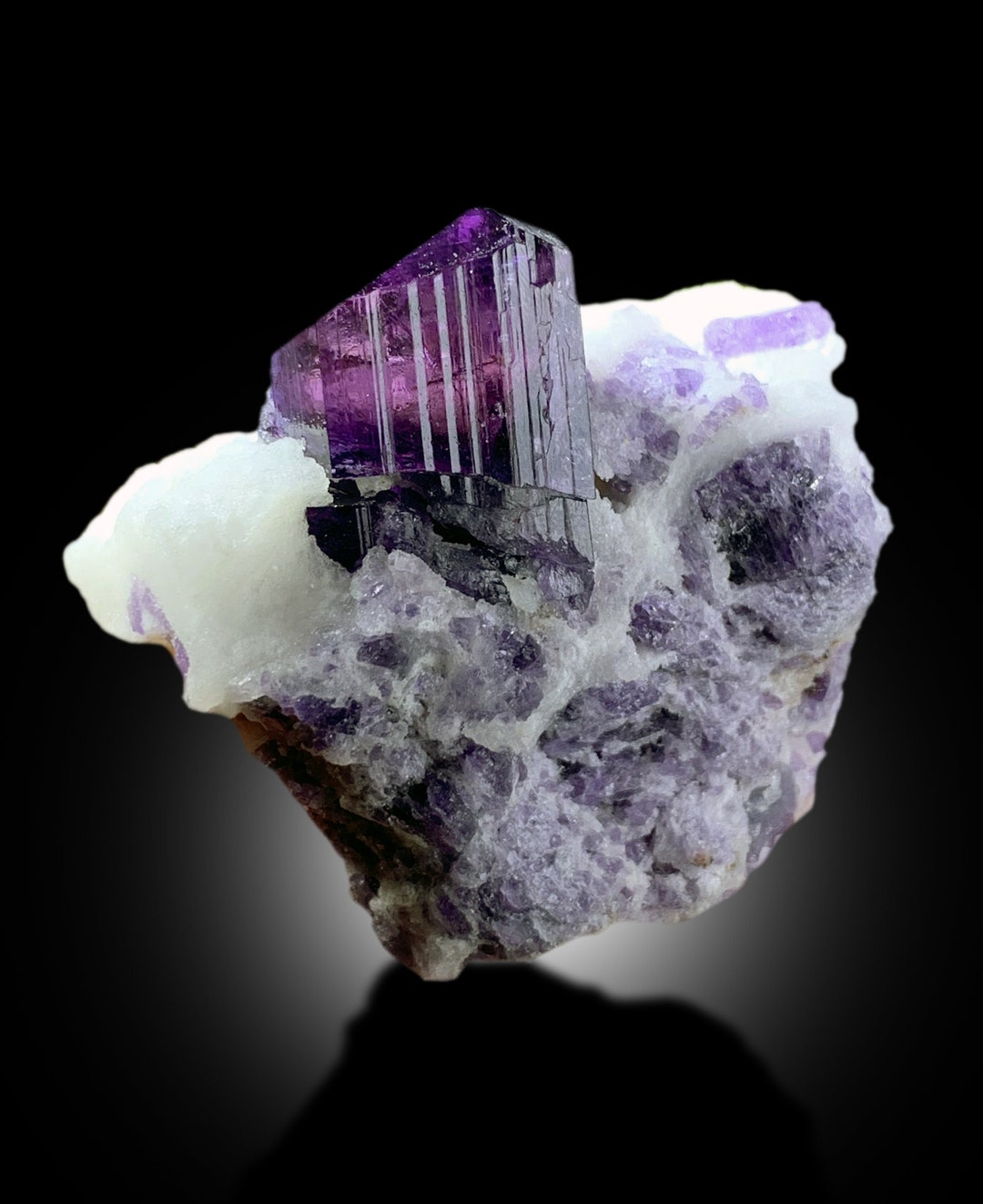 Natural Terminated Purple Color Scapolite on Matrix Mineral Specimen ...