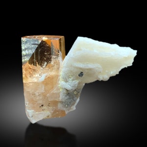 Transparent Rich Golden Color Topaz With Feldspar, Topaz Specimen, Raw ...