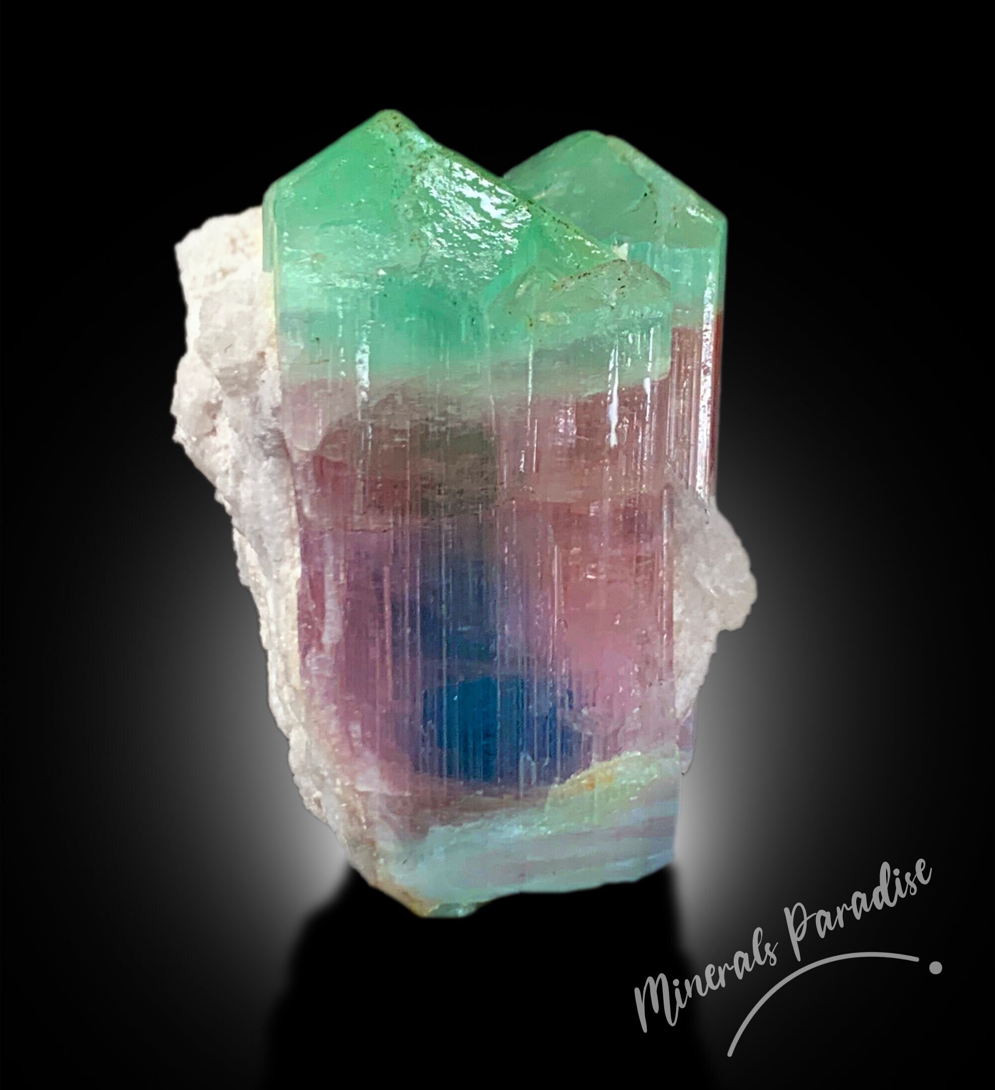 Tri-color Tourmaline Crystal, Fine Mineral Specimen, Afghanistan, 27 ...