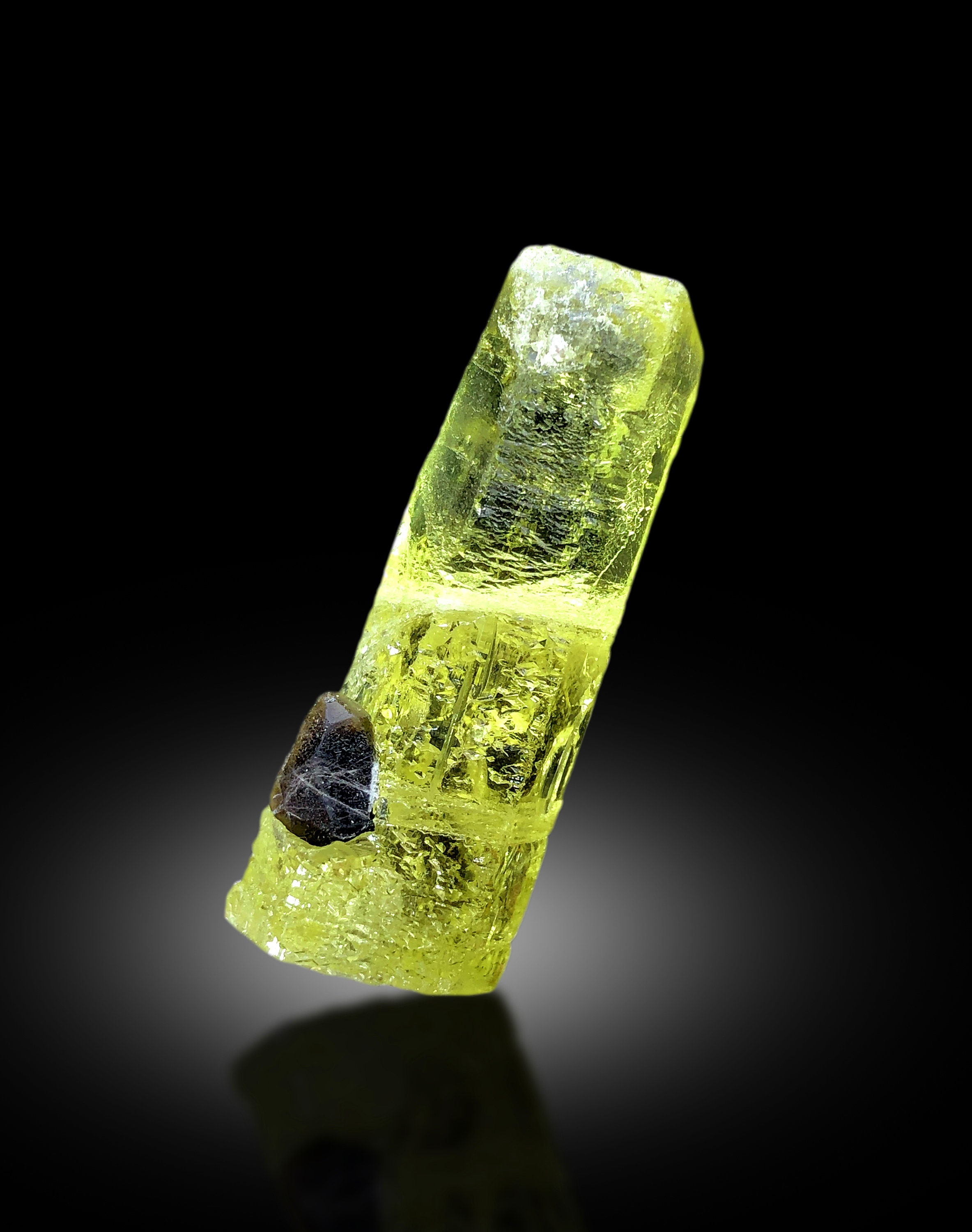 Transparent Etched Yellow Heliodor With Smoky Quartz, Beryl Var ...