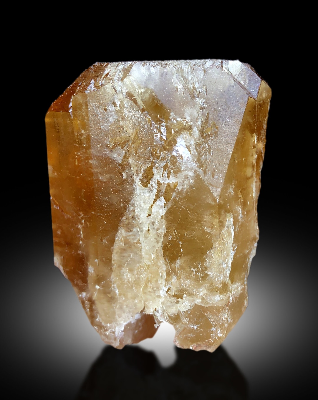 Natural Sherry Color Etched Topaz Crystal, Raw Topaz Stone, Crystal ...
