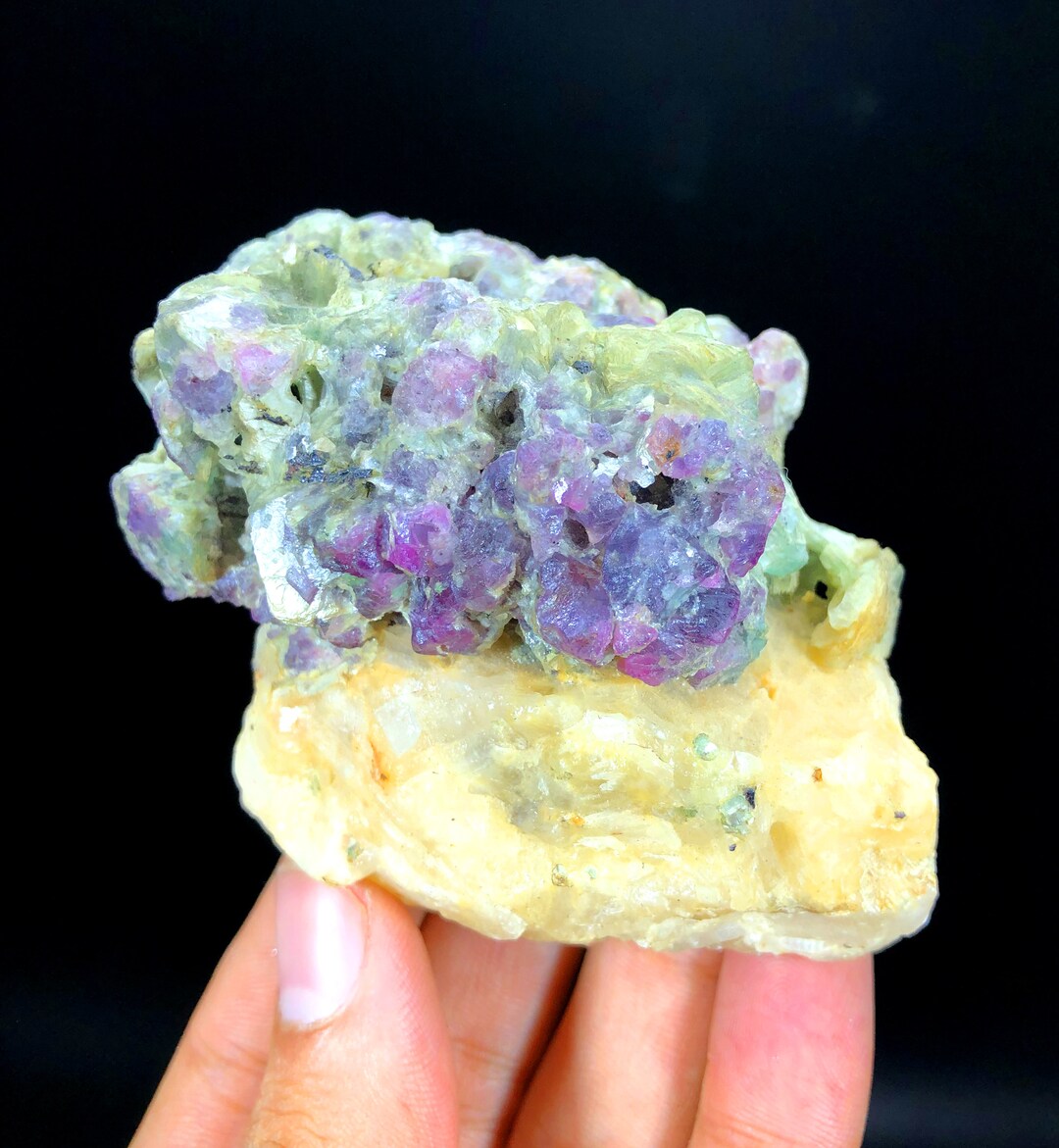 Natural Purple Color Corundum Bunch Nn Matrix Mineral Specimen From ...