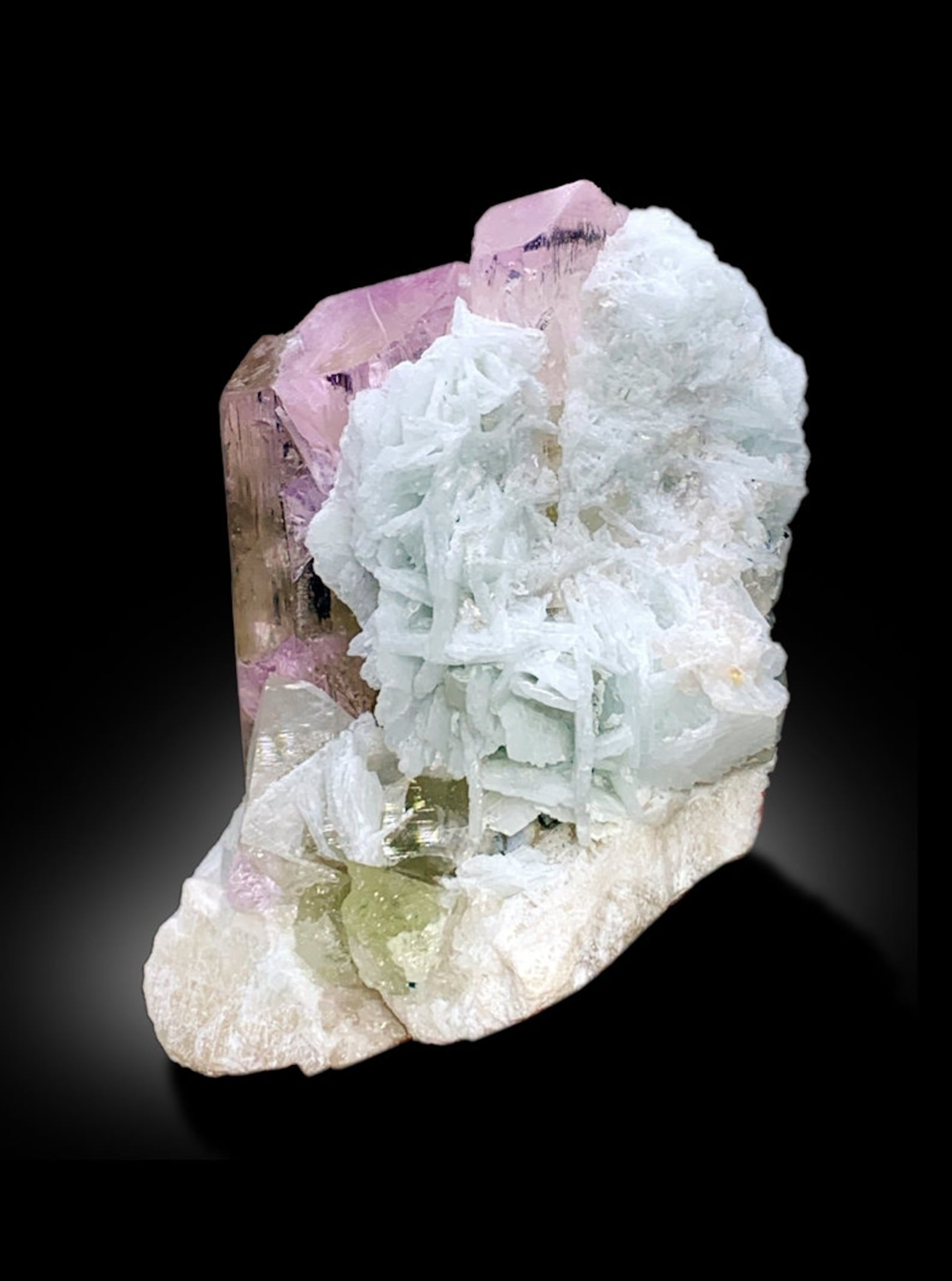 Kunzite Specimen With Quartz and Clevlandite Albite Bicolor - Etsy