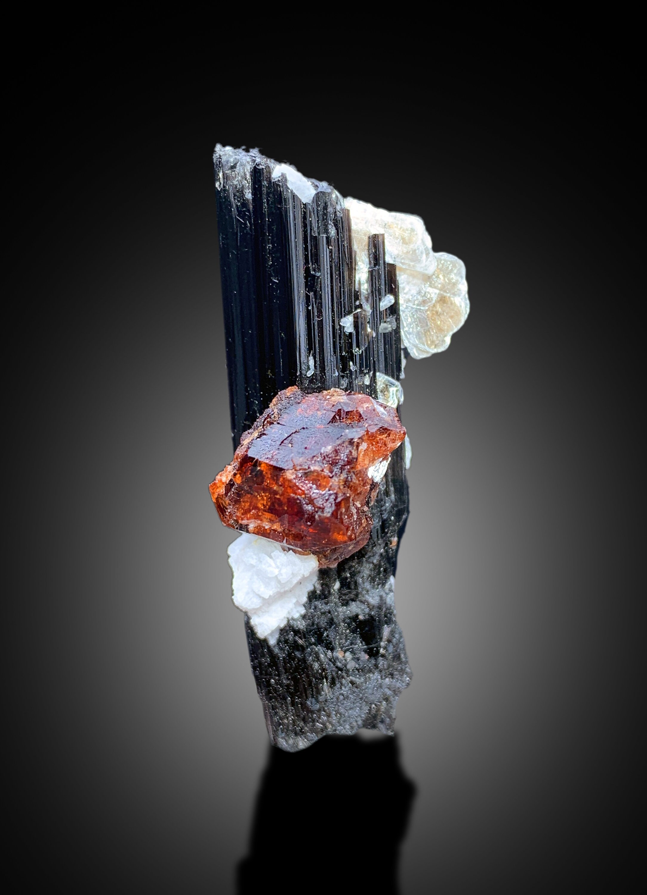 Red Garnet on Schorl, Mica and Feldspar From Skardu Pakistan - 35 Gram ...