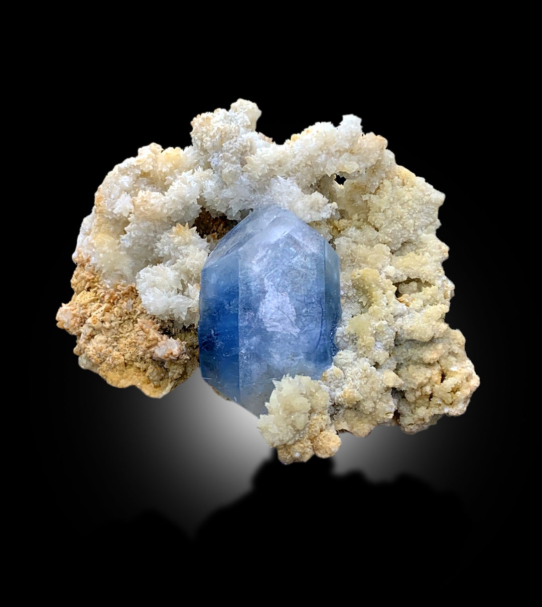 Natural Blue Color Celestine With Yellow Calcite, Celestine Crystal ...