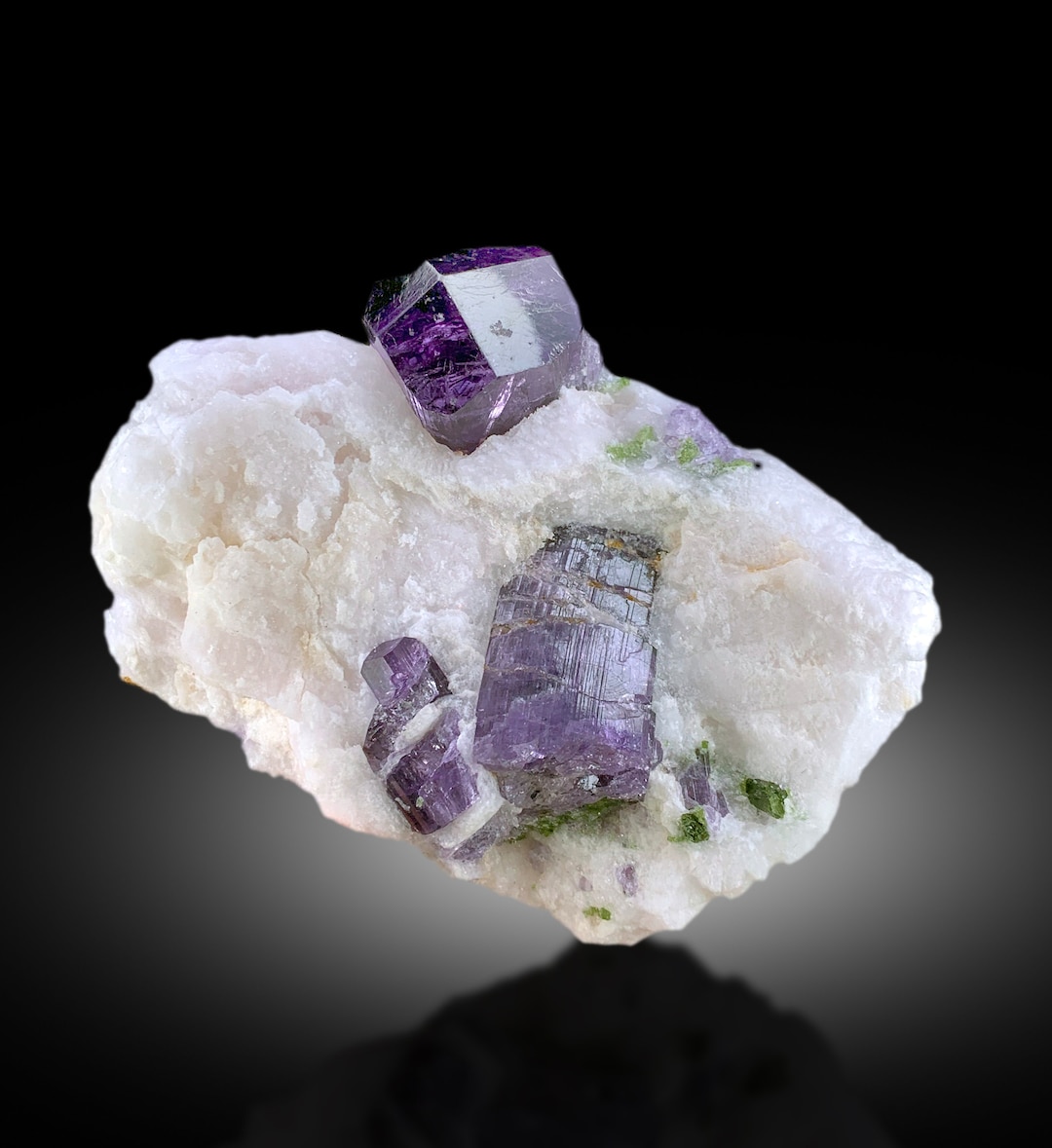 Rich Purple Scapolite Crystals on Matrix, Scapolite Specimen, Raw ...