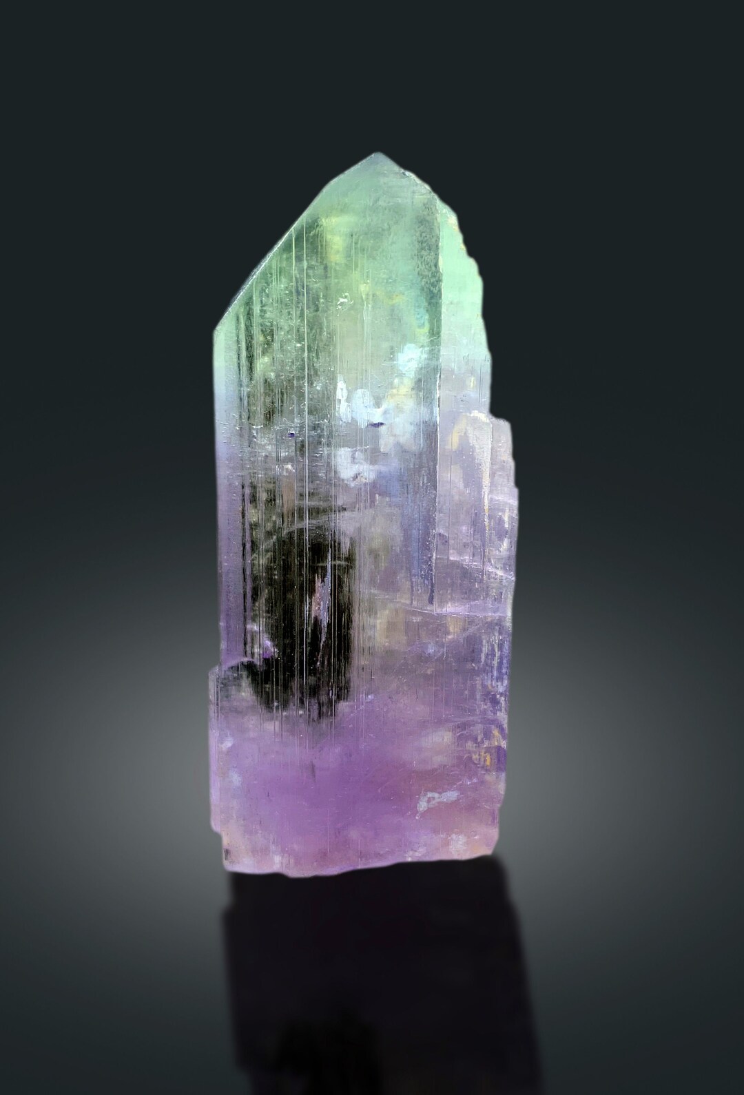 Transparent Bicolor Kunzite Crystal, Spodumene Kunzite, Raw Kunzite ...