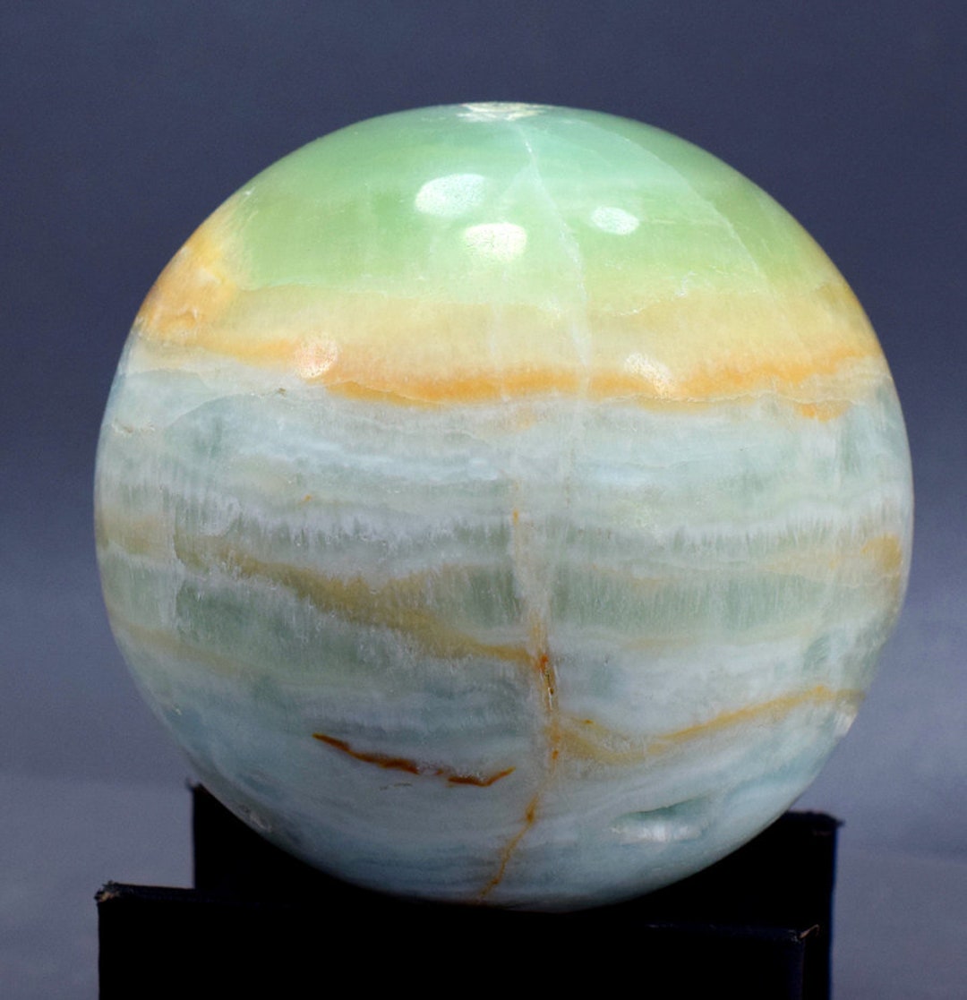 Carribean Calcite Sphere Ball Blue Calcite Pistachio - Etsy