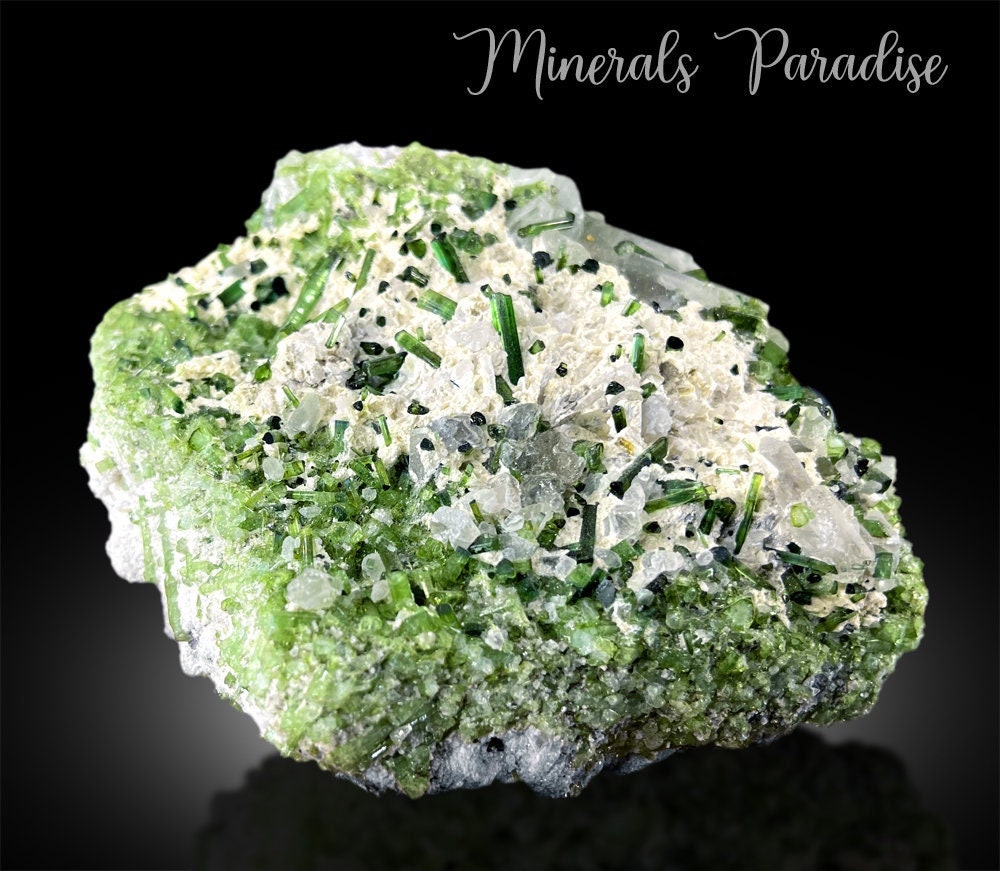 Tourmaline Specimen Natural Green Color Tourmaline Specimen - Etsy