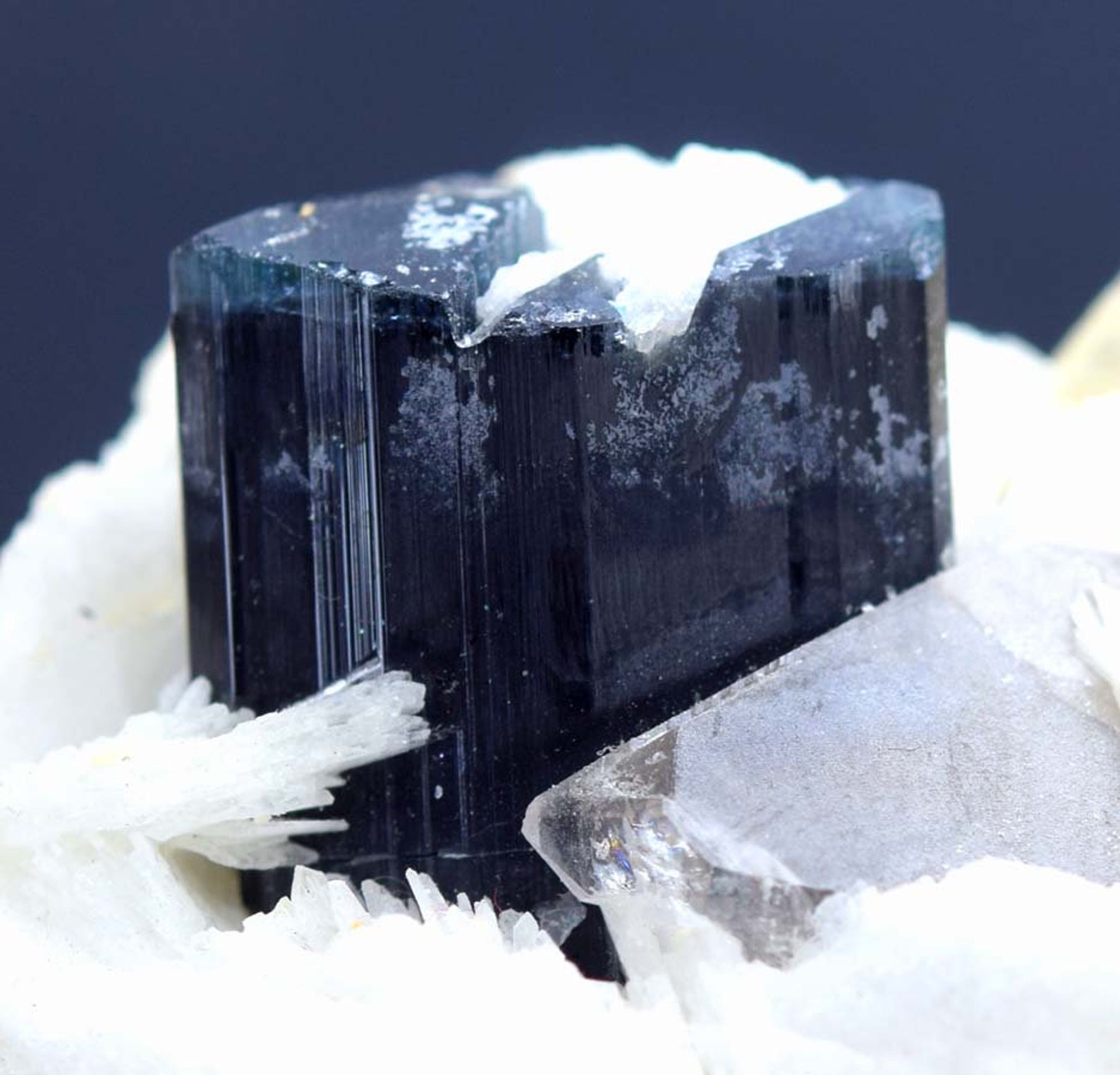 Tourmaline Terminated Blue Cap Tourmaline Specimen with | Etsy