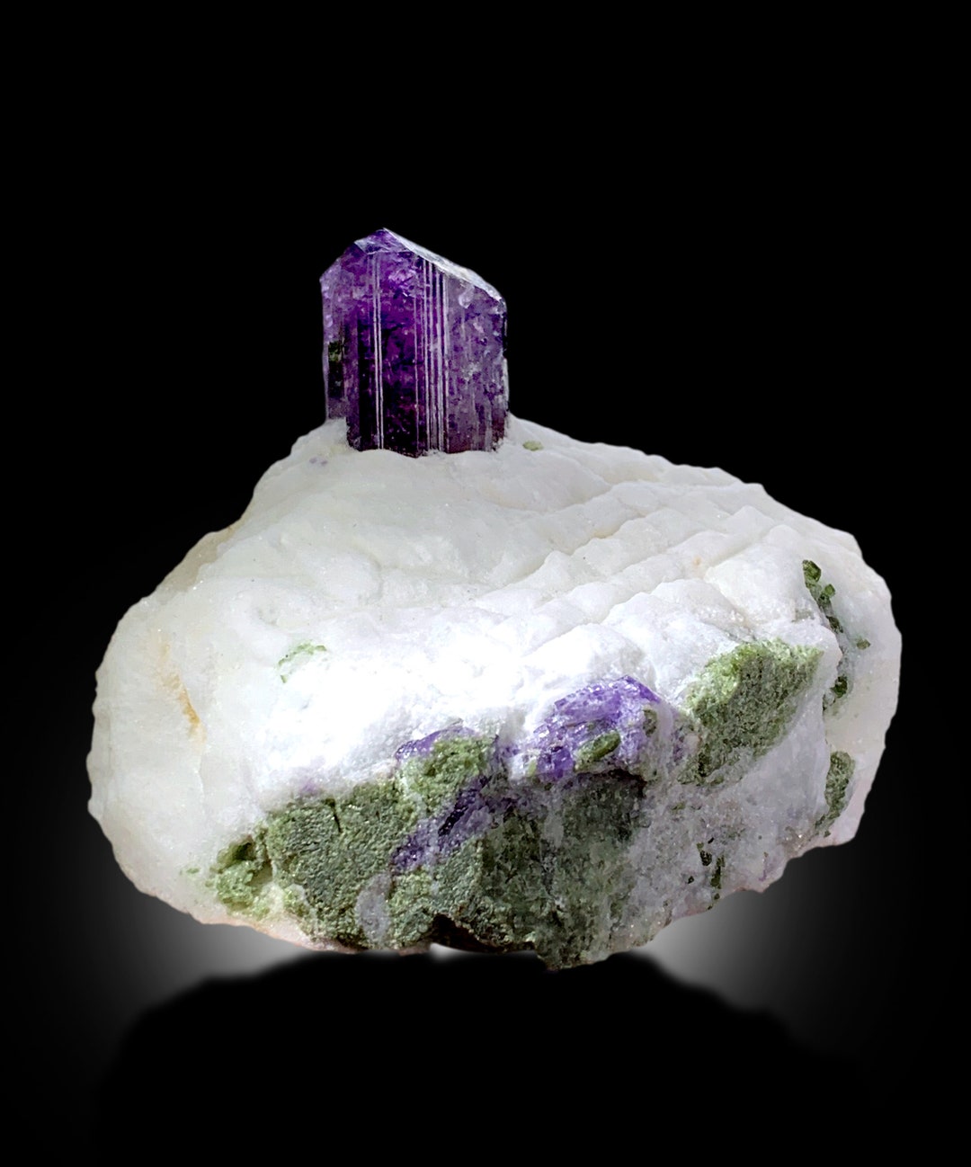 Natural Purple Color Scapolite on Matrix, Scapolite Crystal, Scapolite ...