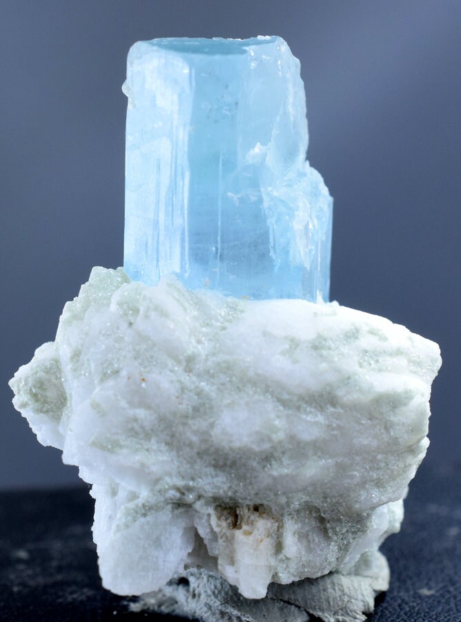 Aquamarine Crystal Blue Aquamarine with Feldspar Specimen | Etsy