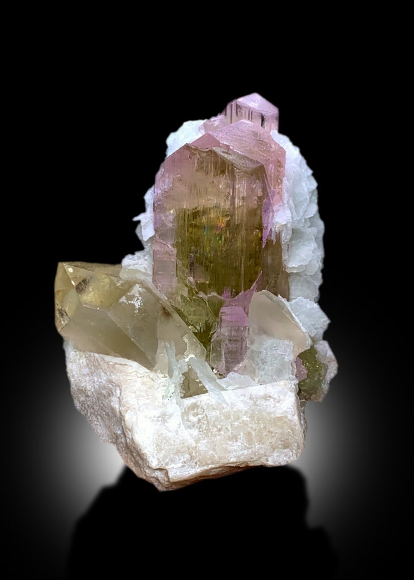 Kunzite Specimen With Quartz and Clevlandite Albite Bicolor - Etsy