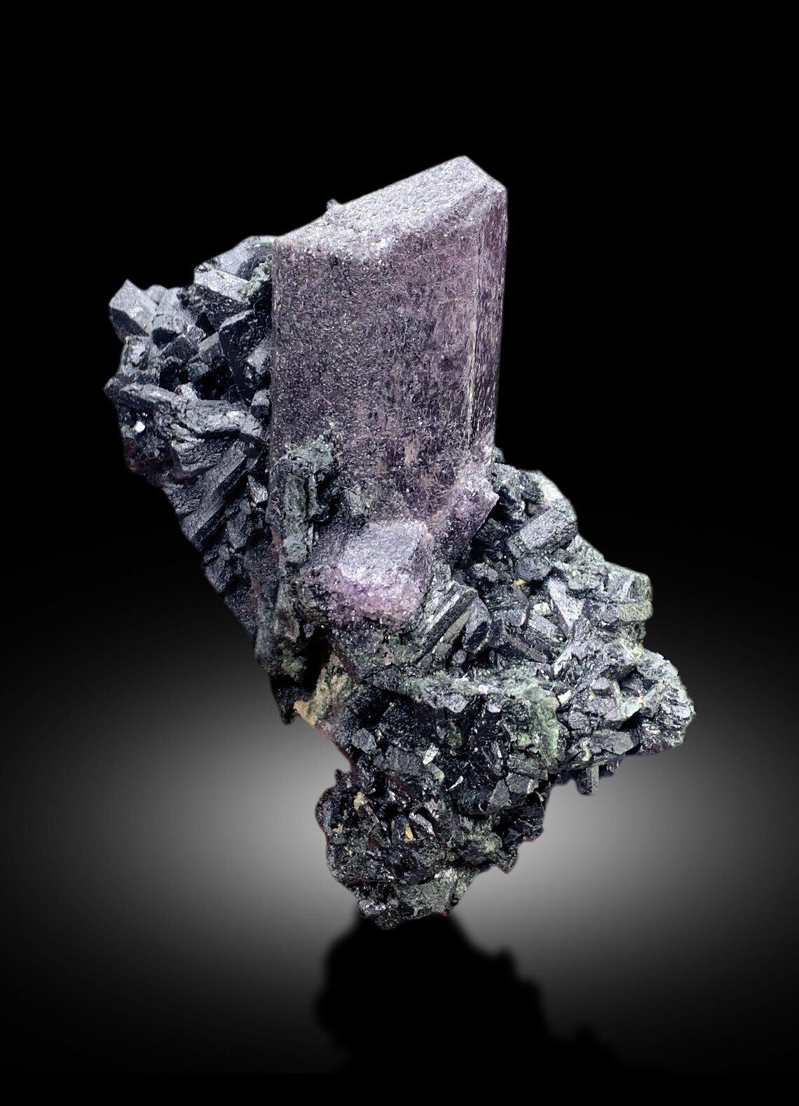 Natural Purple Color Scapolite Crystals With Diopside Cluster ...