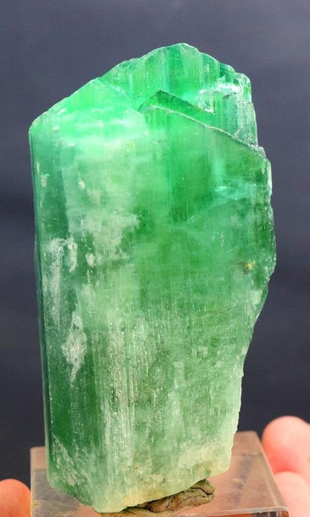 V-shape Terminated Green Kunzite Crystal, Spodumene Kunzite, Kunzite ...
