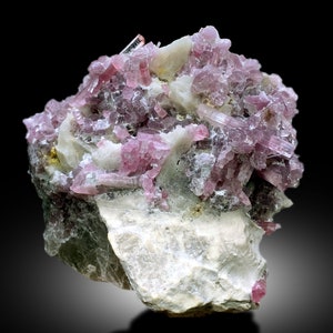Natural Pink Color Tourmaline Cluster With Pink Lepidolite, Tourmaline ...