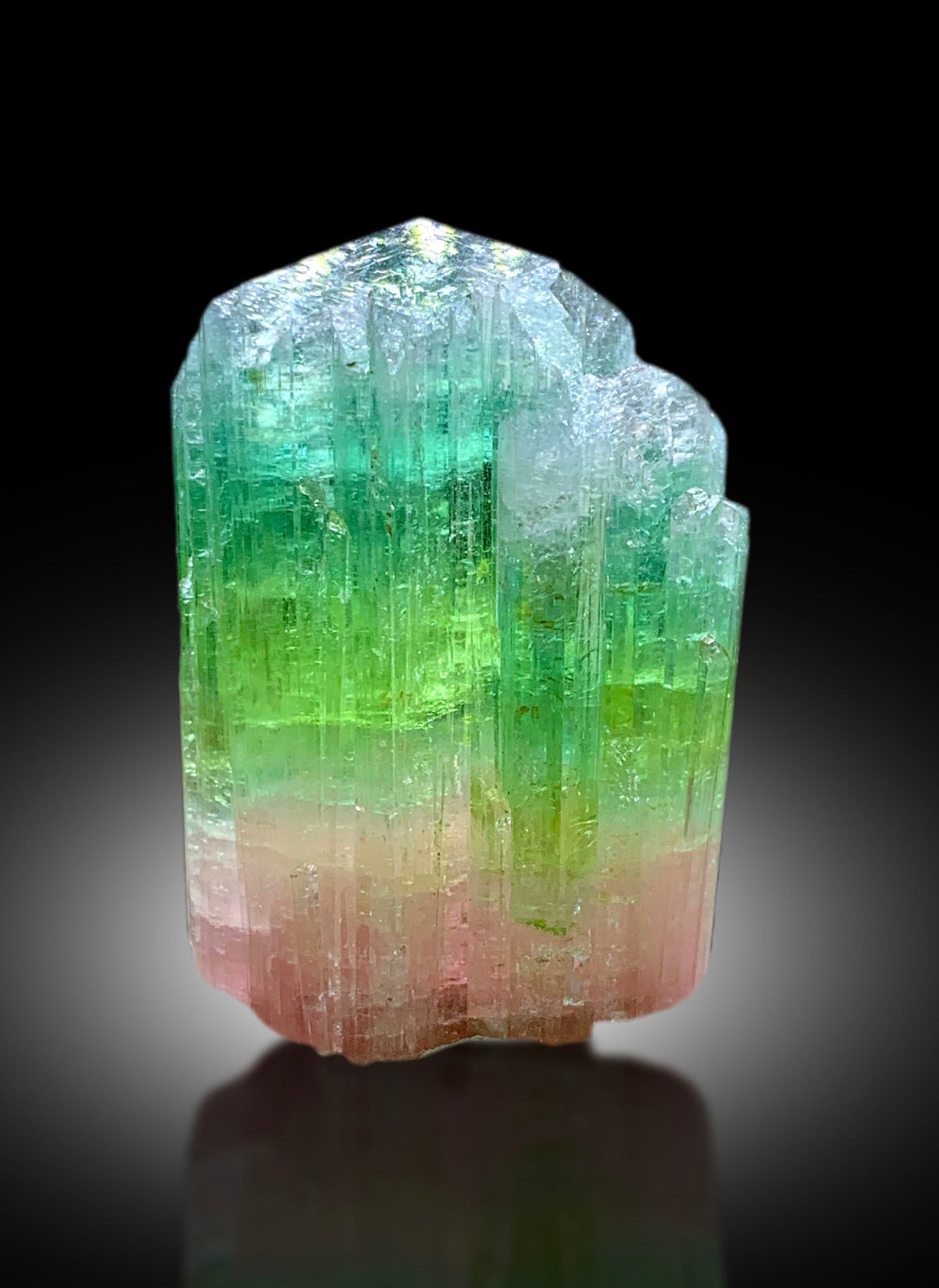 Natural Tricolor Tourmaline Crystal, Paprok Tourmaline, Raw Mineral ...