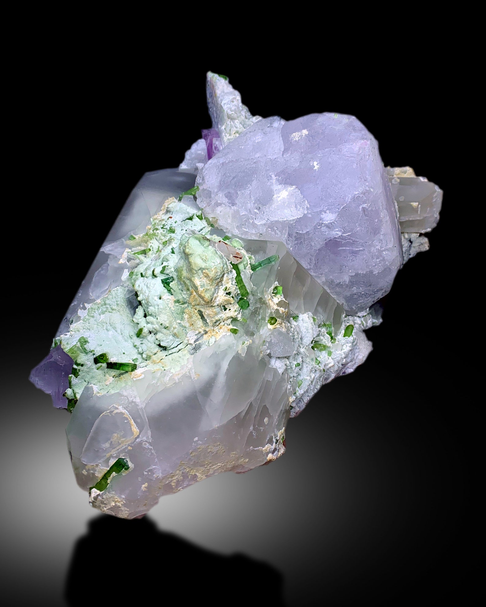 Pollucite With Kunzite Green Tourmalines Quartz and Albite Combine ...