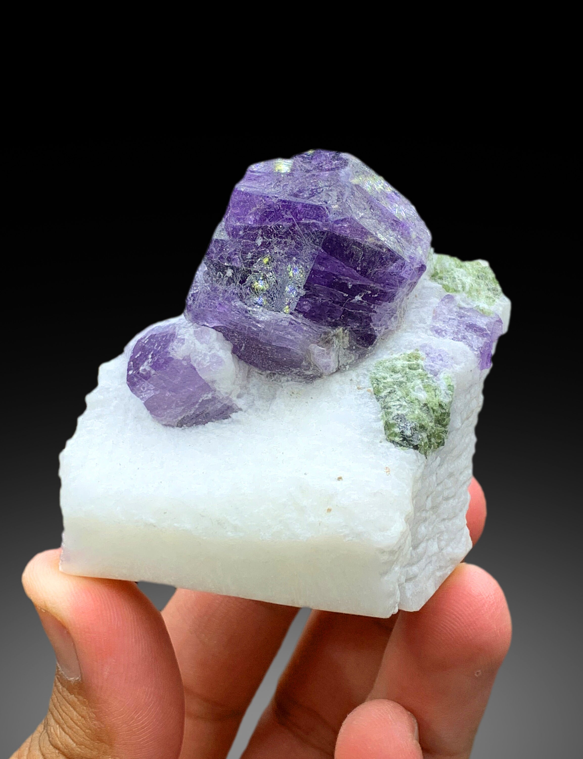 Purple Color Scapolite on Matrix, Scapolite Crystals, Scapolite ...