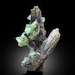 Green Herderite Crystals With Schorl and Quartz, Herderite Specimen ...