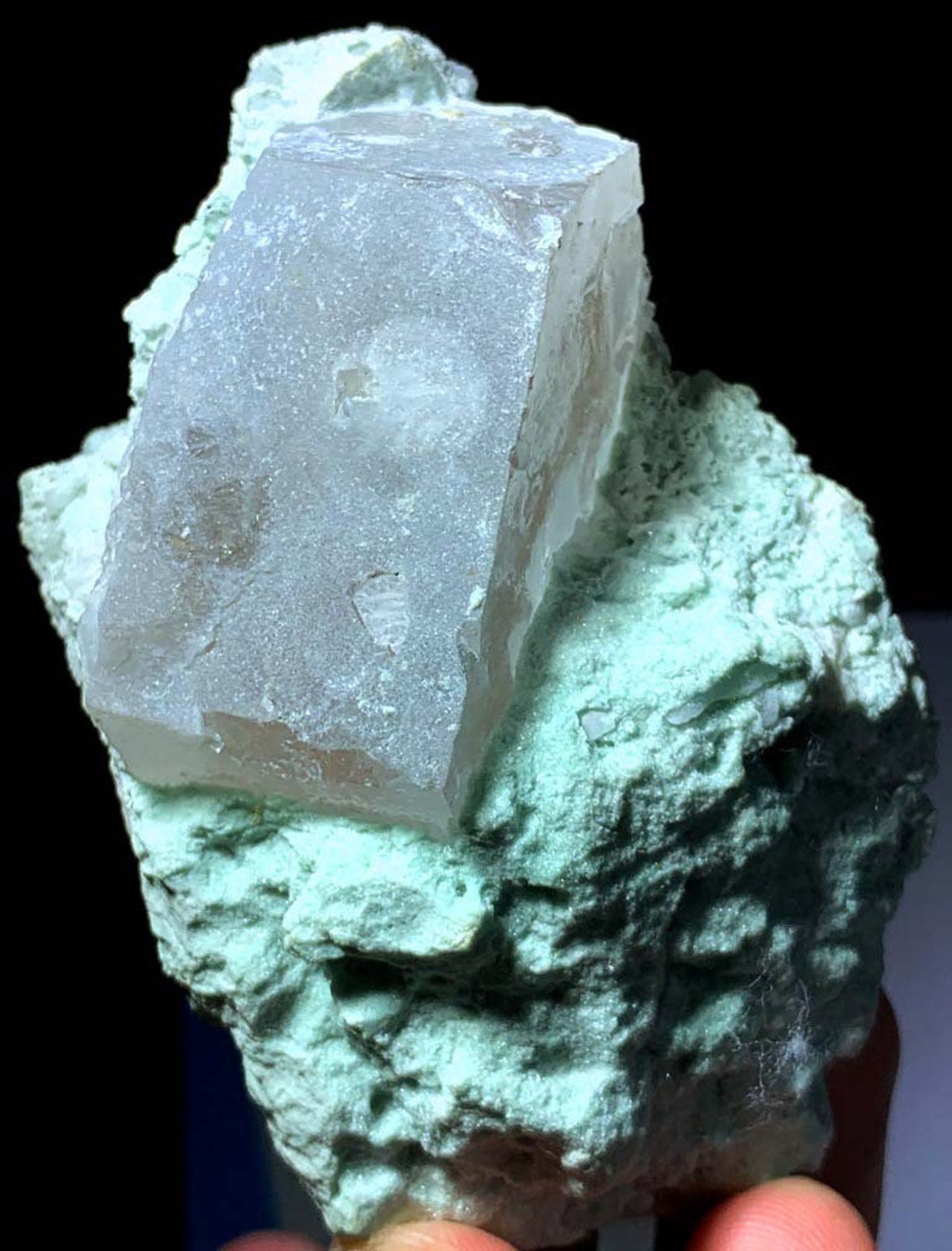 Morganite Specimen With Blue Tourmaline Crystals From - Etsy