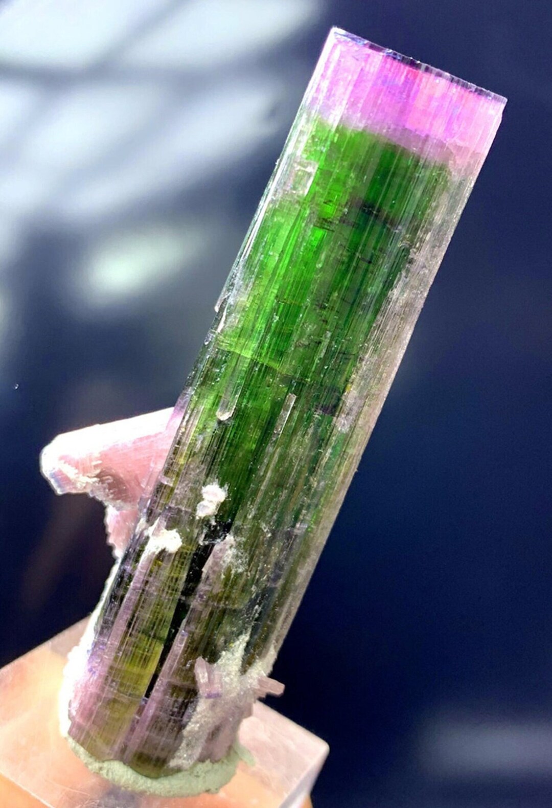 Natural Tricolor Tourmaline Crystal, Terminated Tourmaline, Tourmaline ...